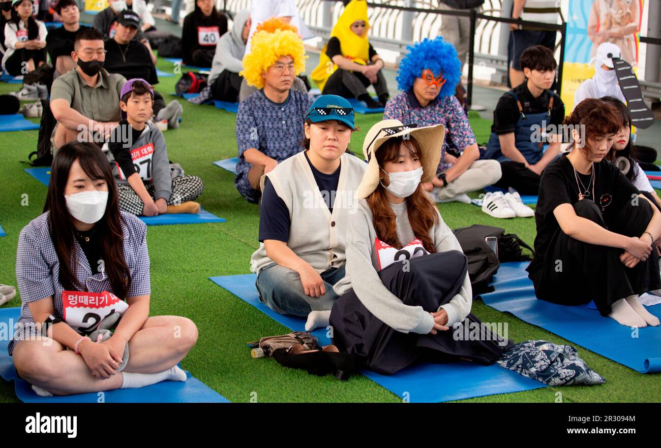 Space-out Competition, May 21, 2023 : People participate in a Space-out ...