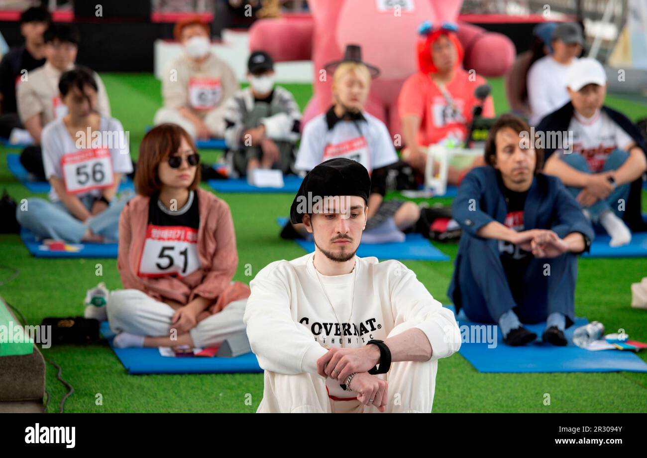 Space-out Competition, May 21, 2023 : People participate in a Space-out ...