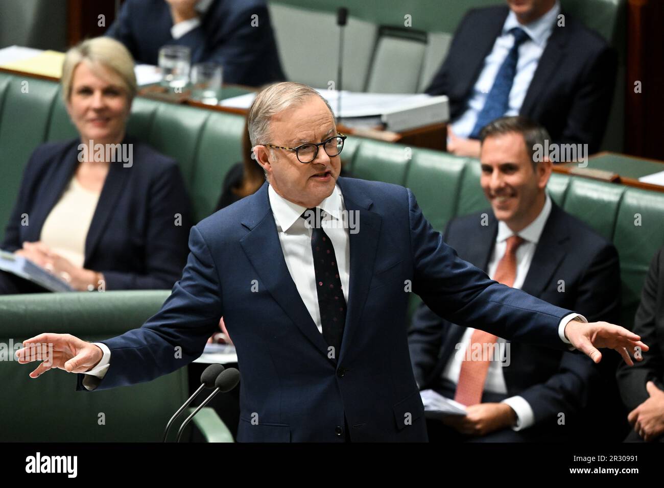 Australian Prime Minister Anthony Albanese speaks during Question Time ...