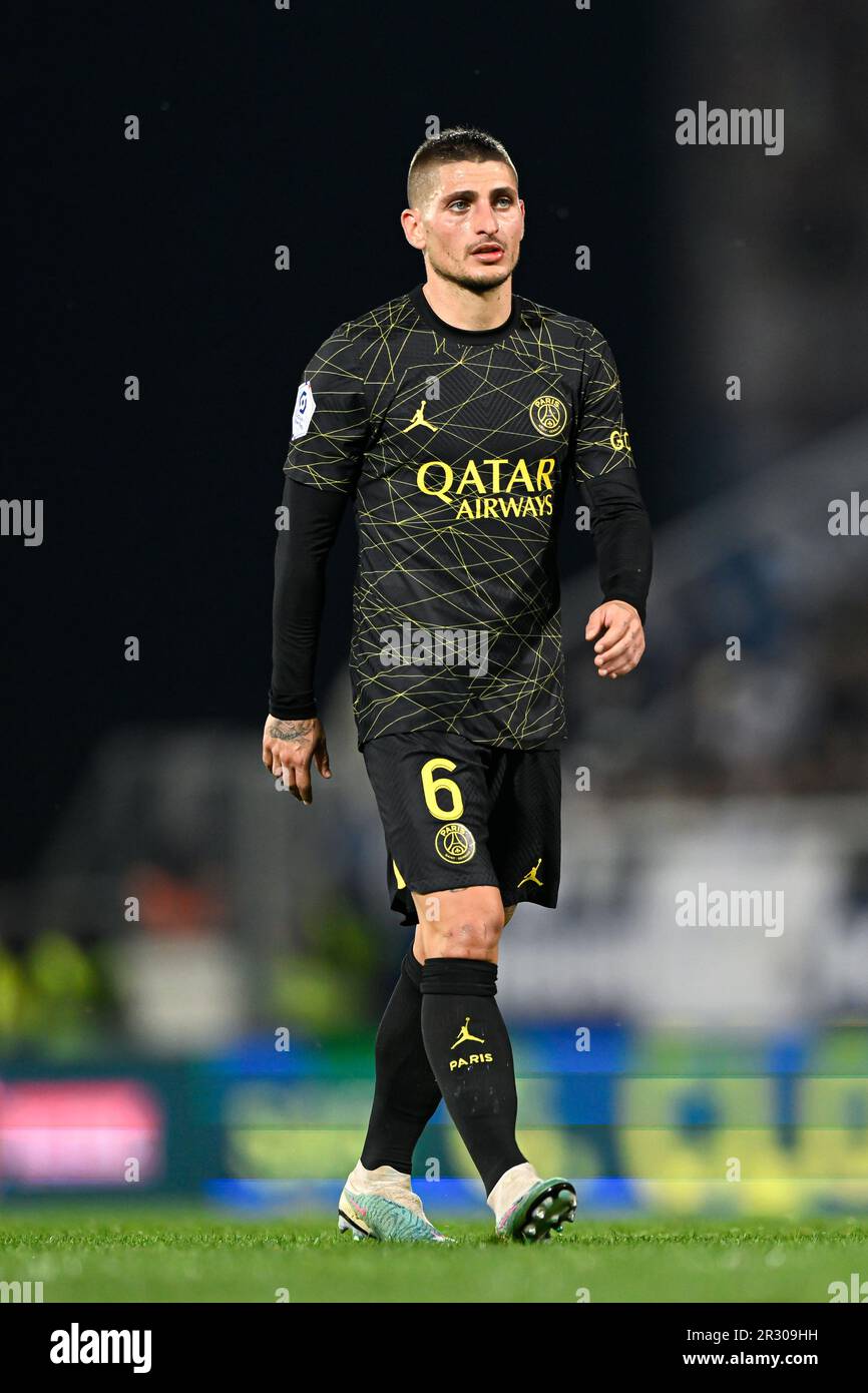 Paris, France. 21st May, 2023. Marco Verratti during the Ligue 1 ...