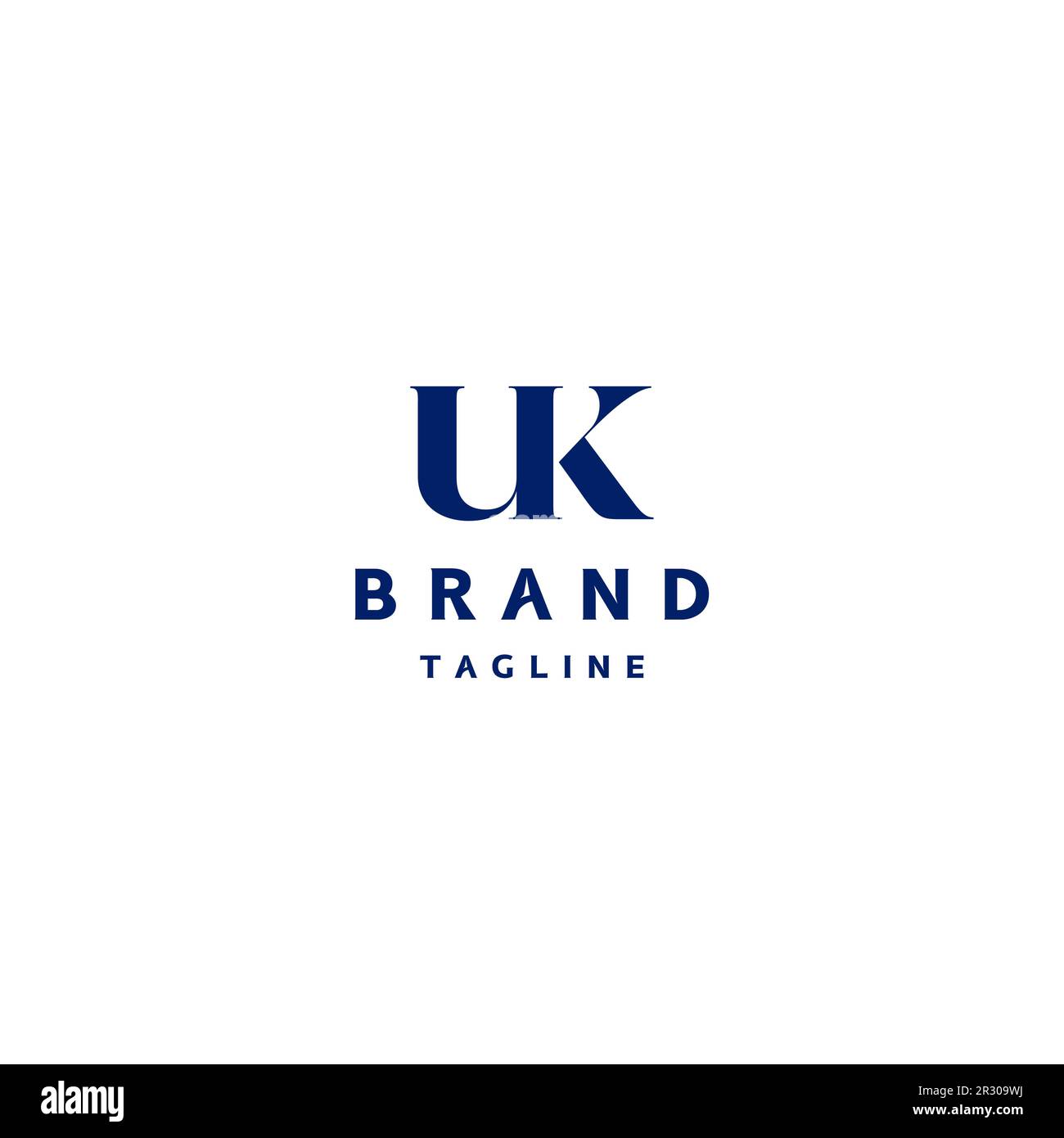 Classy Minimalist Initial Letter English Logo Design. U and K Logo ...