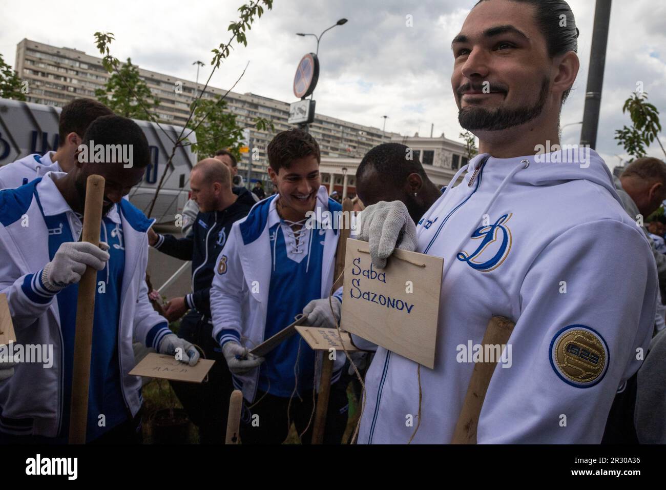 Moscow, Russia. 21st of May, 2023. FC Dynamo Moscow players Saba ...