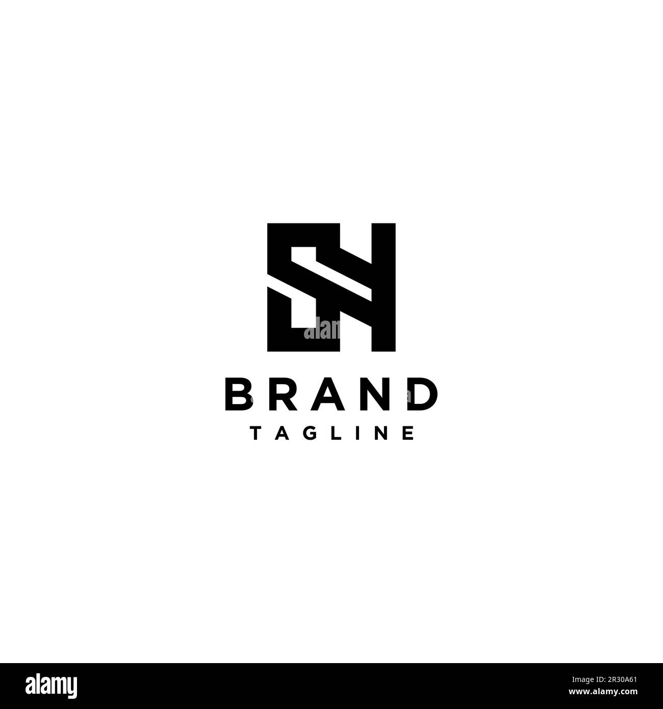 SH Connected Letter Logo Design. Bold and minimalist logo design ...