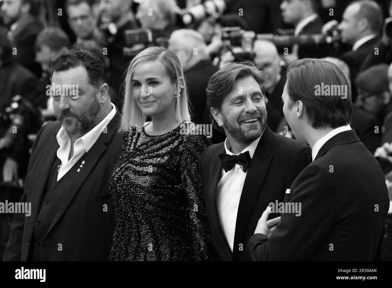 Cannes, France. 22nd May, 2023. CANNES, France on 19. MAY 2023; Members of the Jury Paul Dano ...