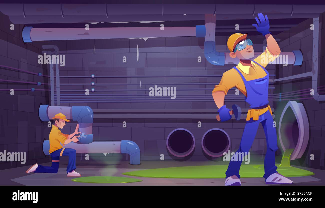 Plumber worker man repair pipe near water leak. Repairman plumbing home ...