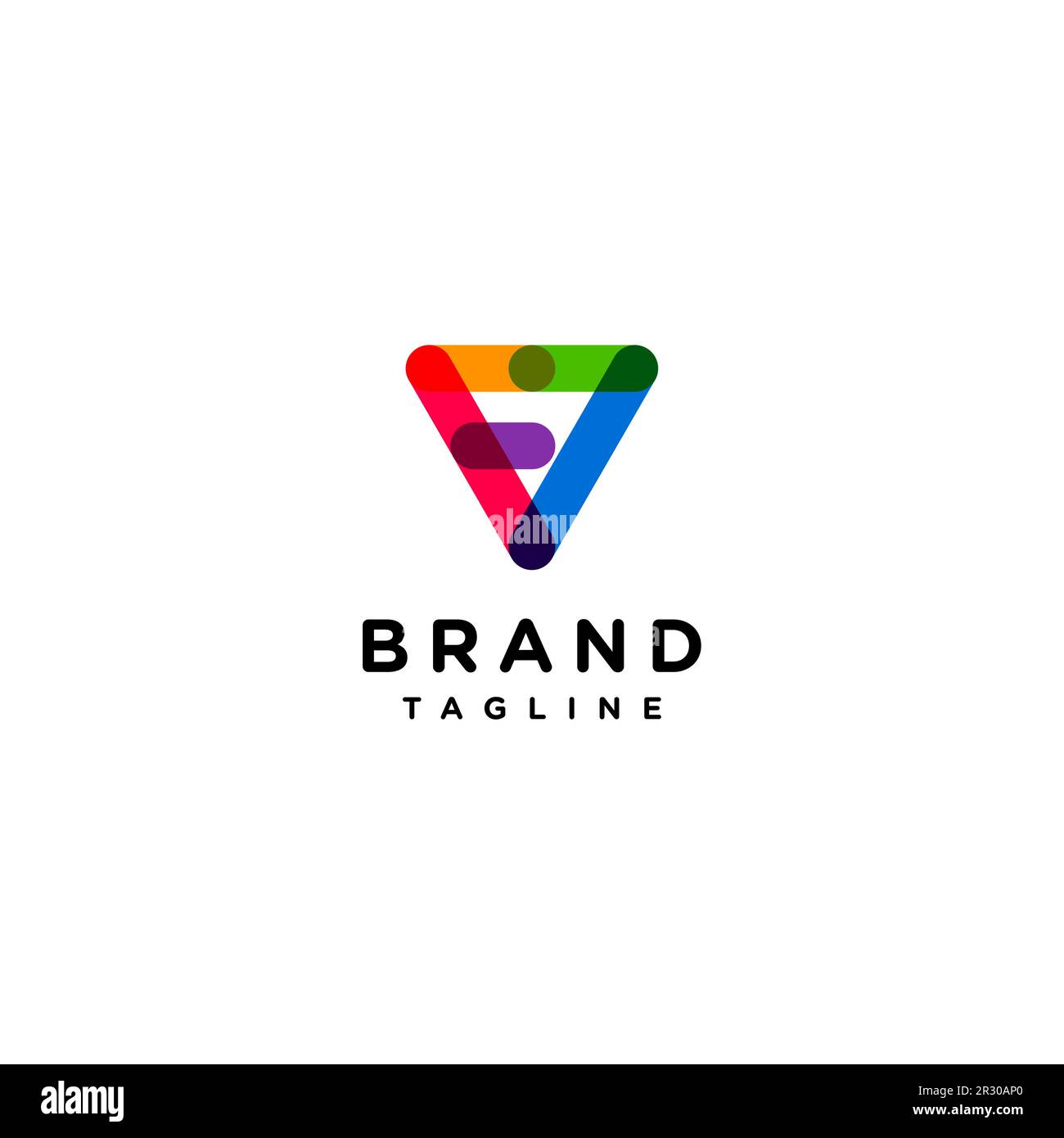 Colorful Initial F7 Logo Design. Simple colorful triangle logo design ...