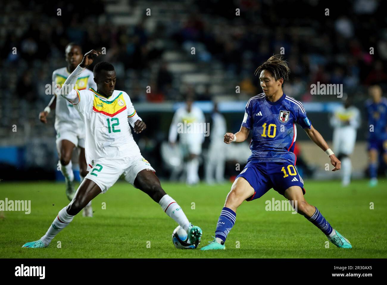 La Plata, Argentina. 21st May, 2023. (L-R) Oumar Diouf of Senegal and ...