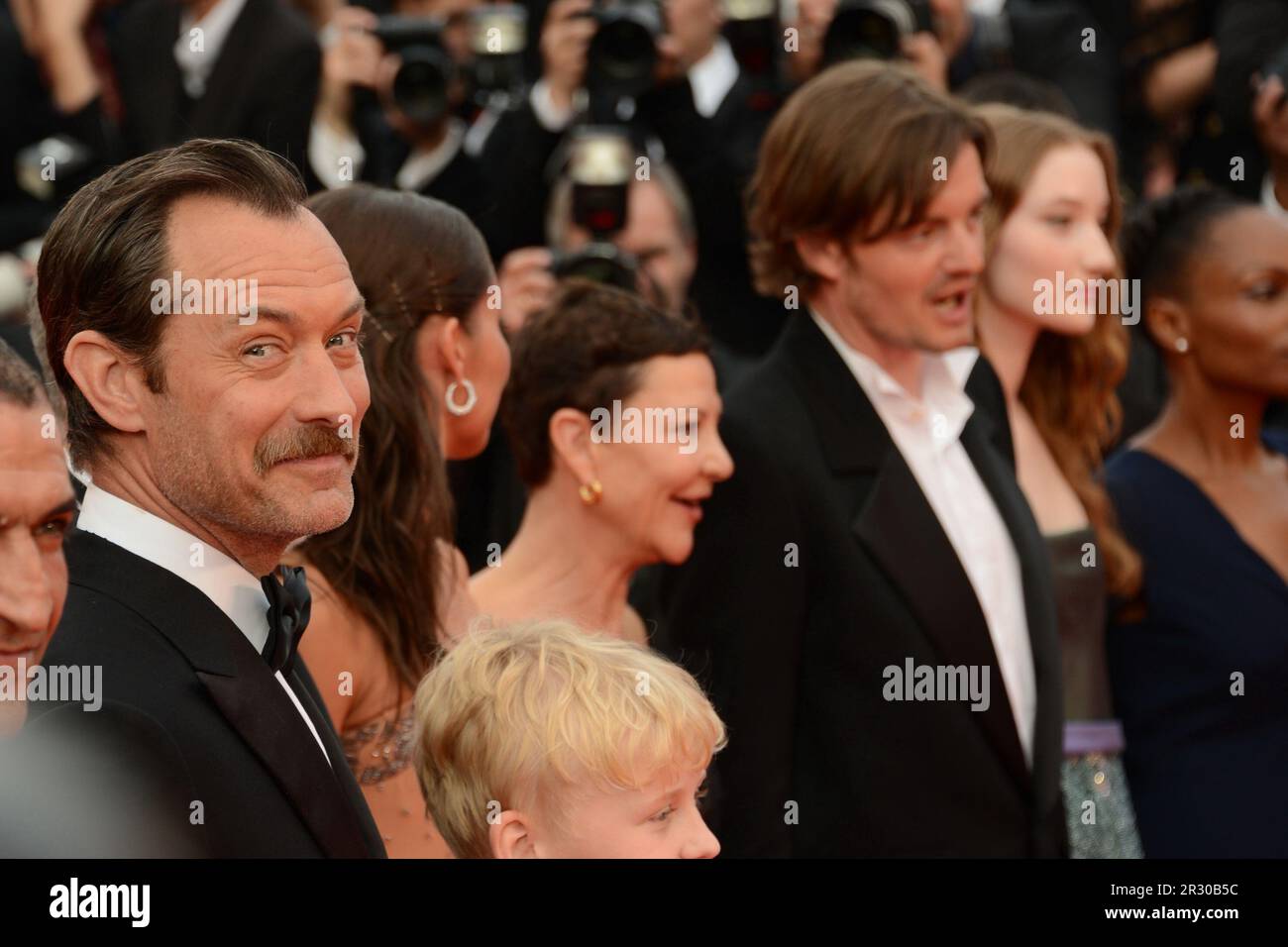 May 21, 2023, CANNES, France: CANNES, FRANCE - MAY 21: (L-R) Sam Riley ...