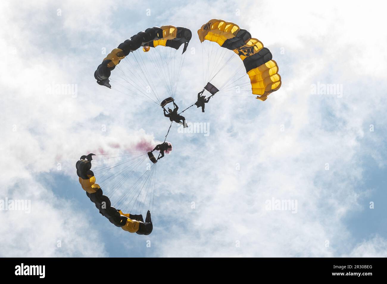 The Army Golden Knights skydiving team during the 10th Chennault ...