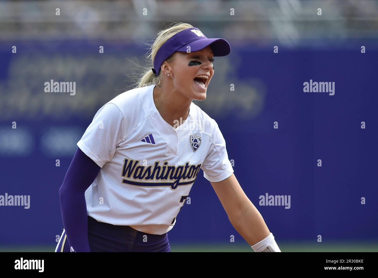 Seattle, WA, USA. 20th May, 2023. Washington infielder Rylee Holtorf (3 ...