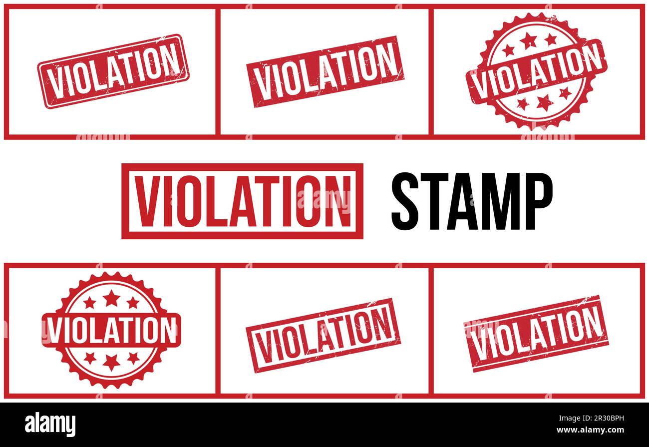 Violation Rubber Stamp Set Vector Stock Vector Image & Art - Alamy