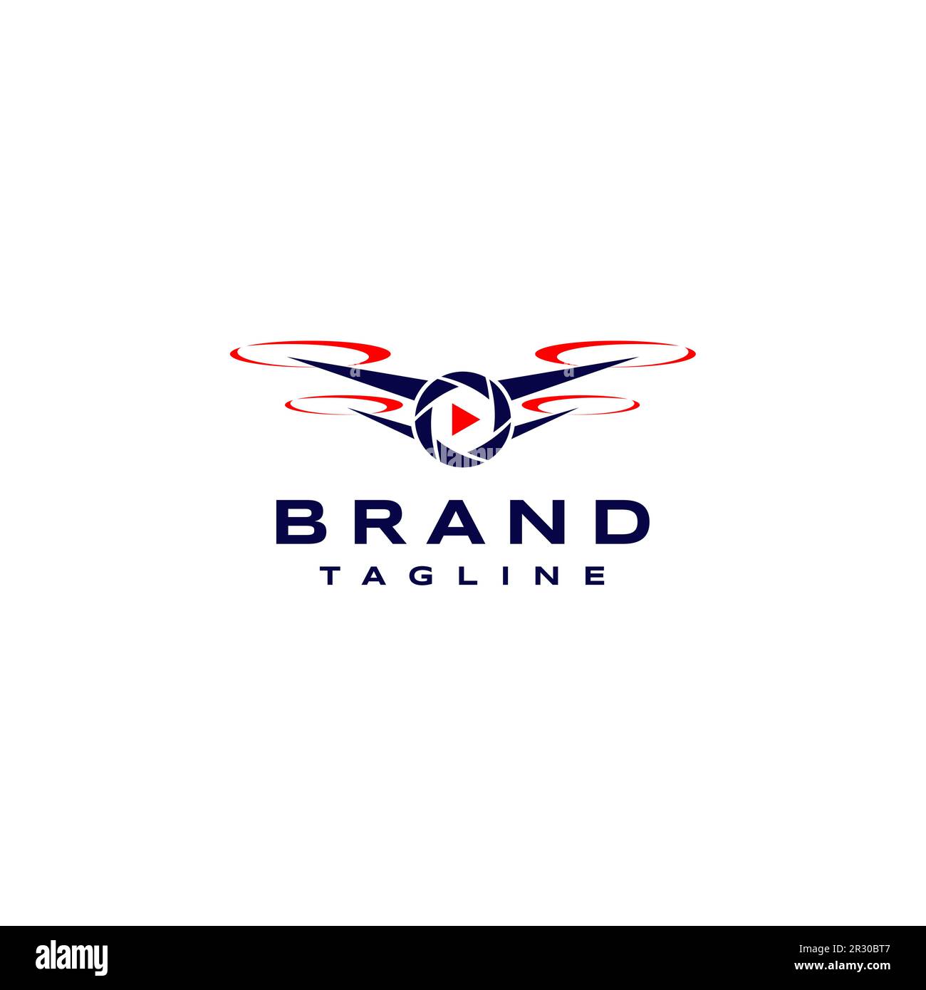 Drone Logo Design With Camera Shutter And Play Button Icon. Clean ...