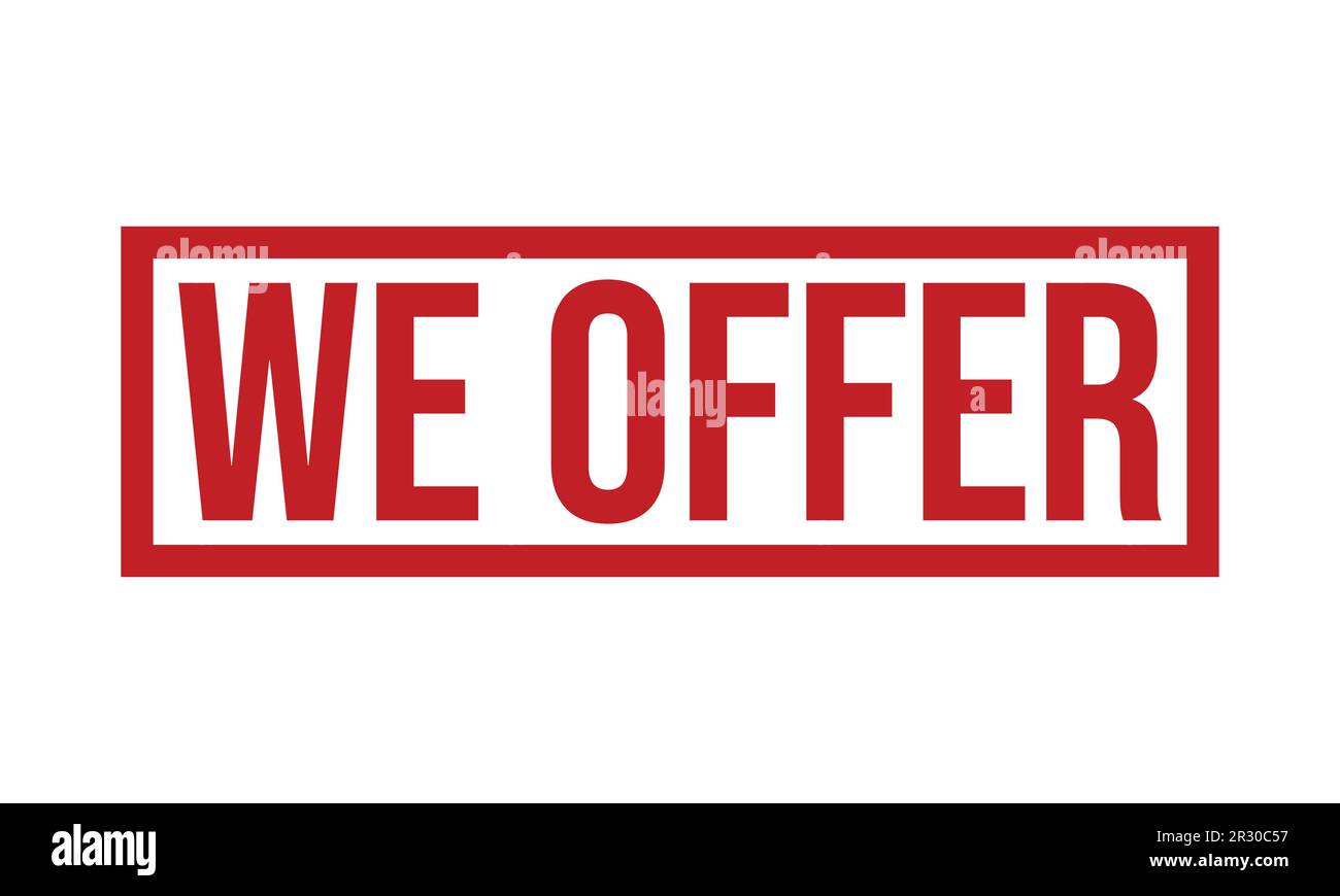 We Offer Rubber Stamp Seal Vector Stock Vector Image & Art - Alamy