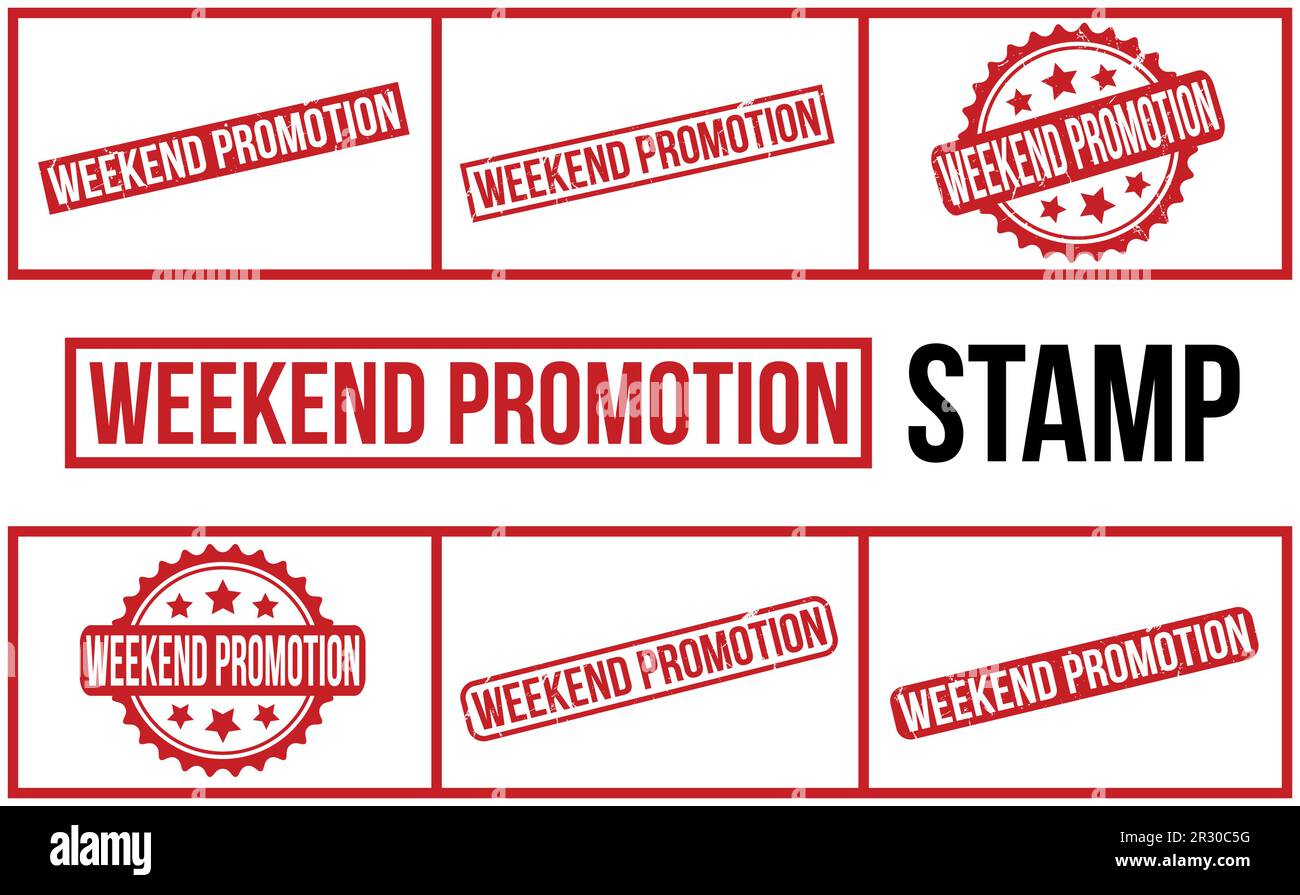 Weekend Promotion rubber grunge stamp set vector Stock Vector Image ...