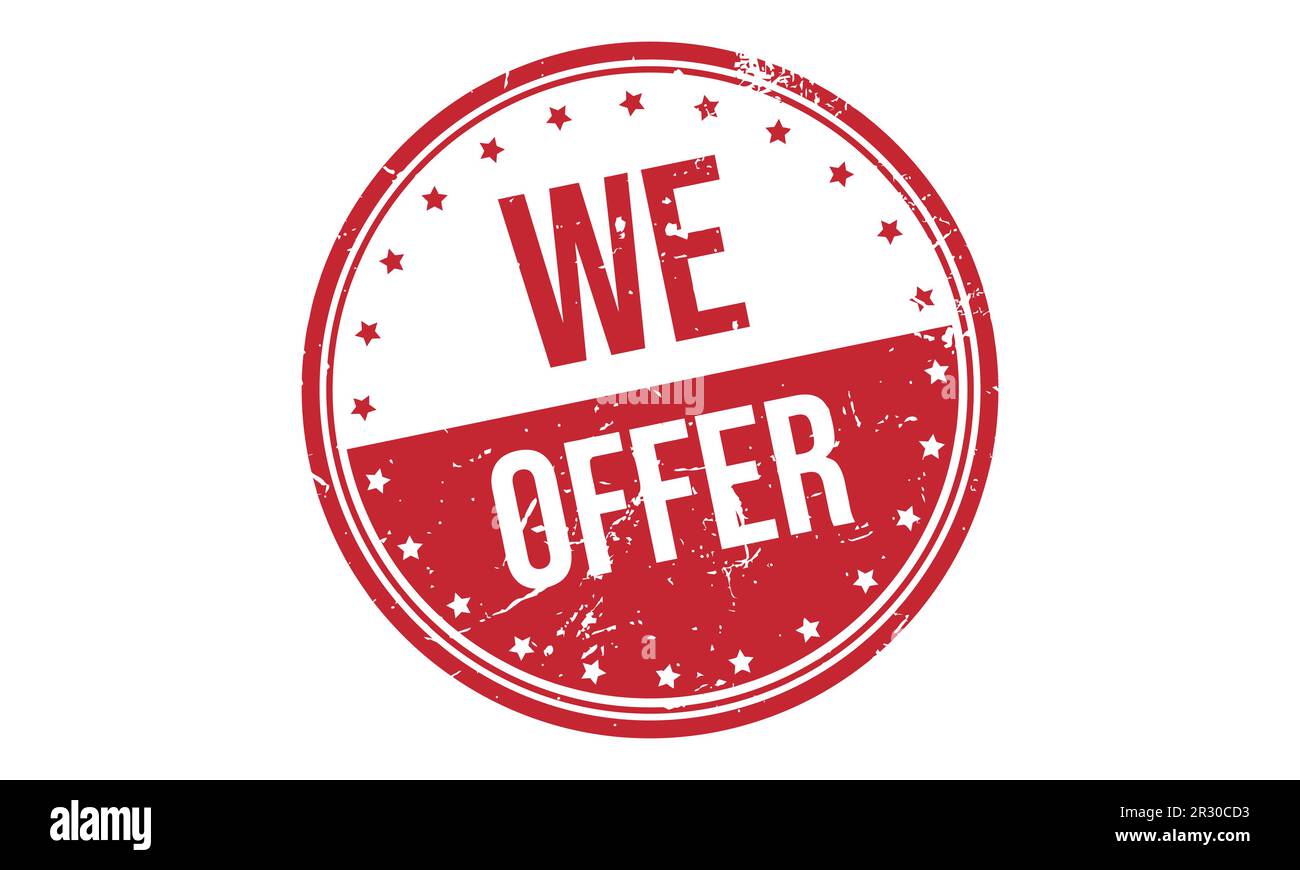 We Offer Rubber Stamp Seal Vector Stock Vector Image & Art - Alamy