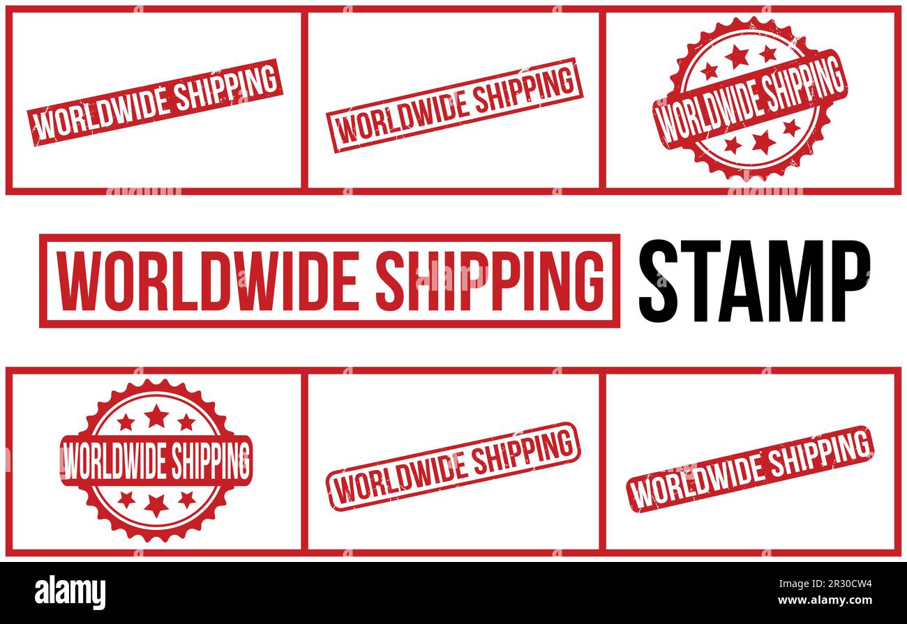 Worldwide shipping sticker hi-res stock photography and images - Alamy