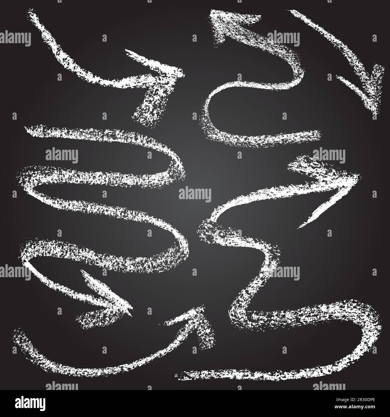 Chalk Texture Wave Arrow Sign Set Stock Vector Image & Art - Alamy