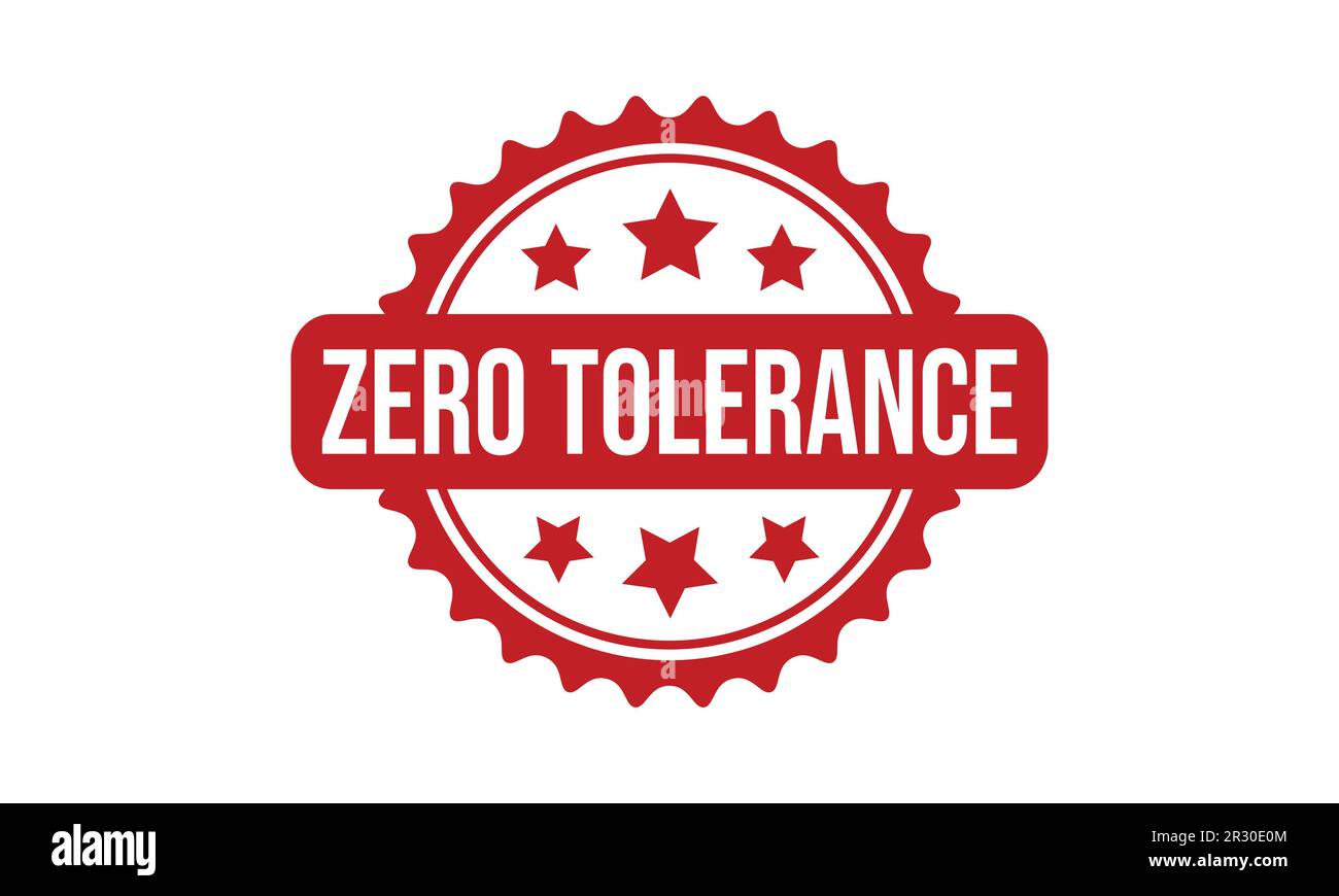 Zero Tolerance Rubber Stamp Seal Vector Stock Vector Image & Art - Alamy