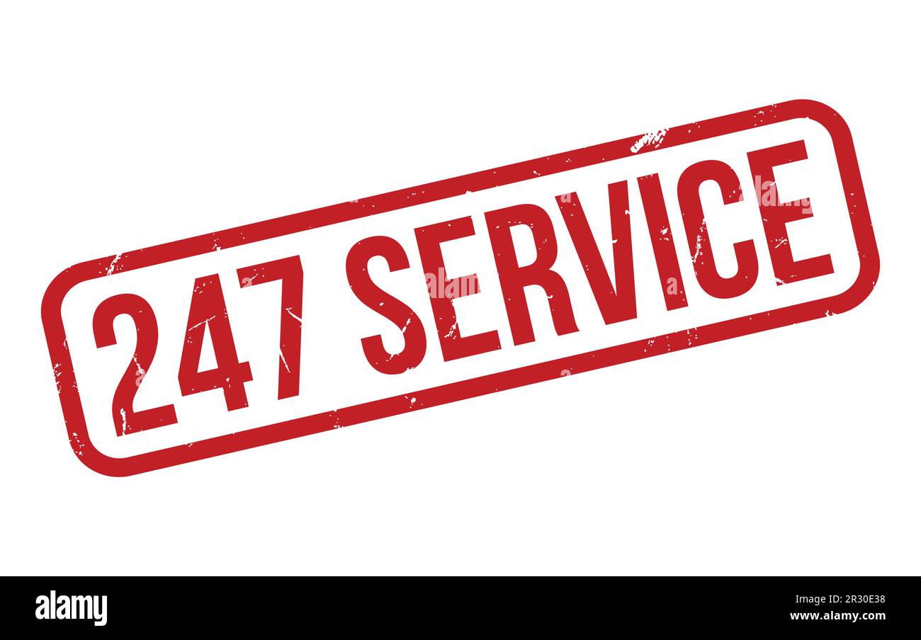 247 Service Rubber Stamp Seal Vector Stock Vector Image & Art - Alamy