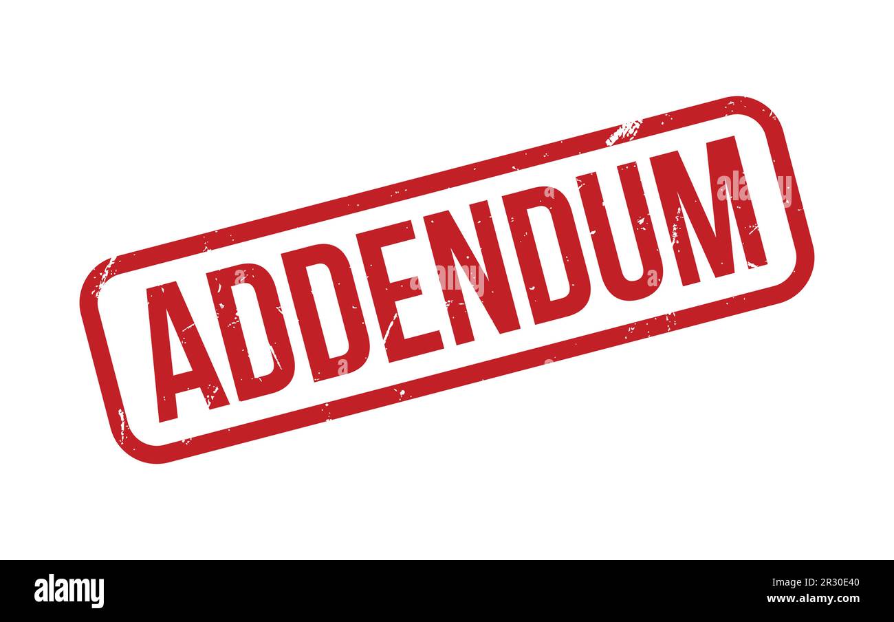 Red Addendum Rubber Stamp Seal Vector Stock Vector Image & Art - Alamy