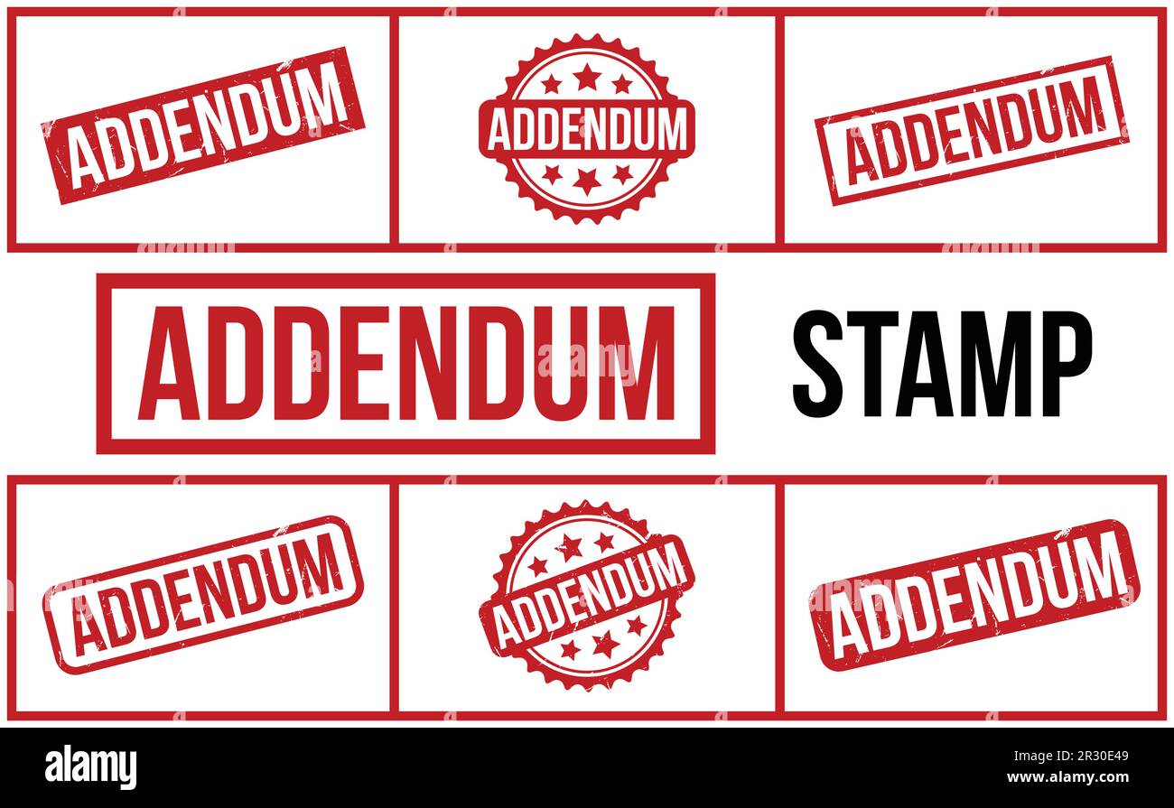 Addendum word Stock Vector Images - Alamy