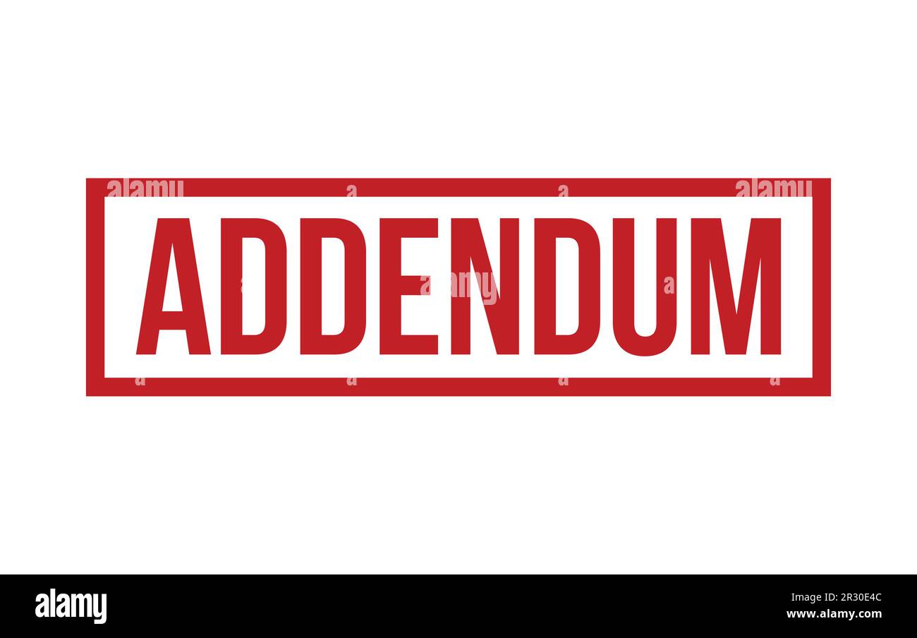Addendum Rubber Stamp Seal Vector Stock Vector Image & Art - Alamy