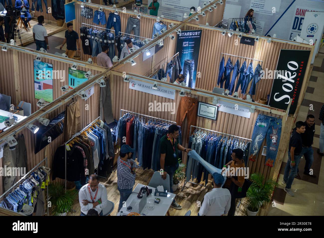 A top view of Bangladesh Denim Expo 2022 at the International ...