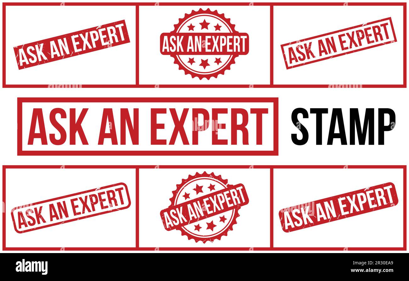 Red Ask An Expert Rubber Stamp Set Vector Stock Vector Image & Art - Alamy