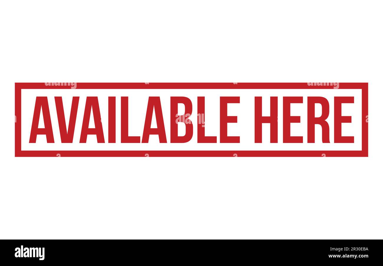 Red Available Here Rubber Stamp Seal Vector Stock Vector Image & Art ...