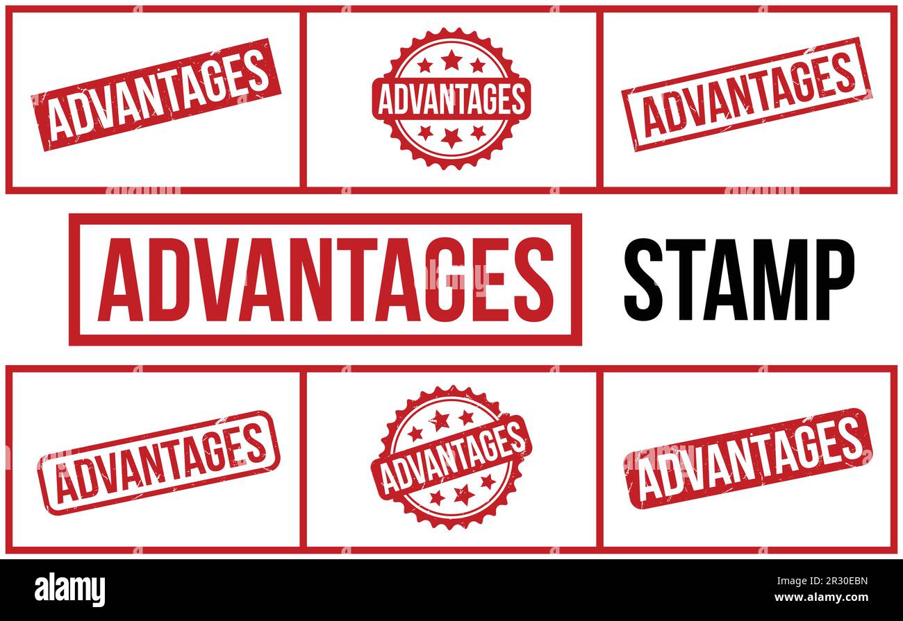 Advantages Rubber Stamp Set Vector Stock Vector Image & Art - Alamy