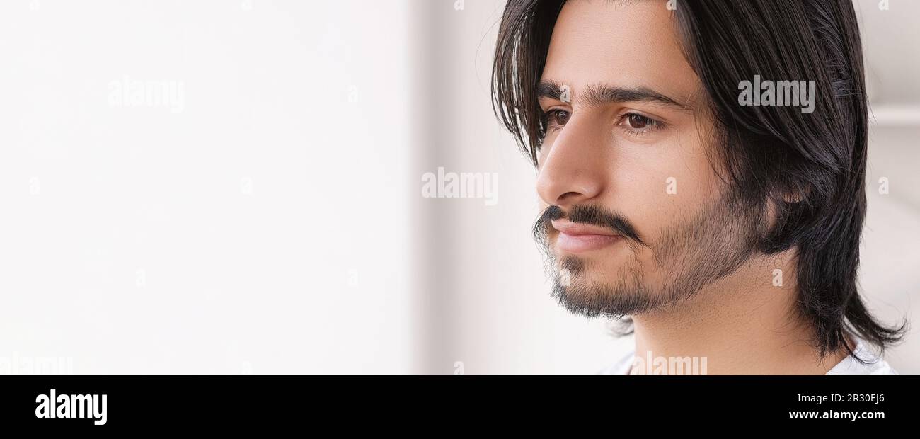 Confident face male grooming morning portrait guy Stock Photo - Alamy