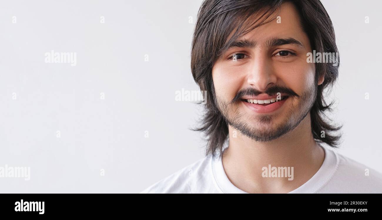 Happy face grooming appearance attractive guy Stock Photo - Alamy