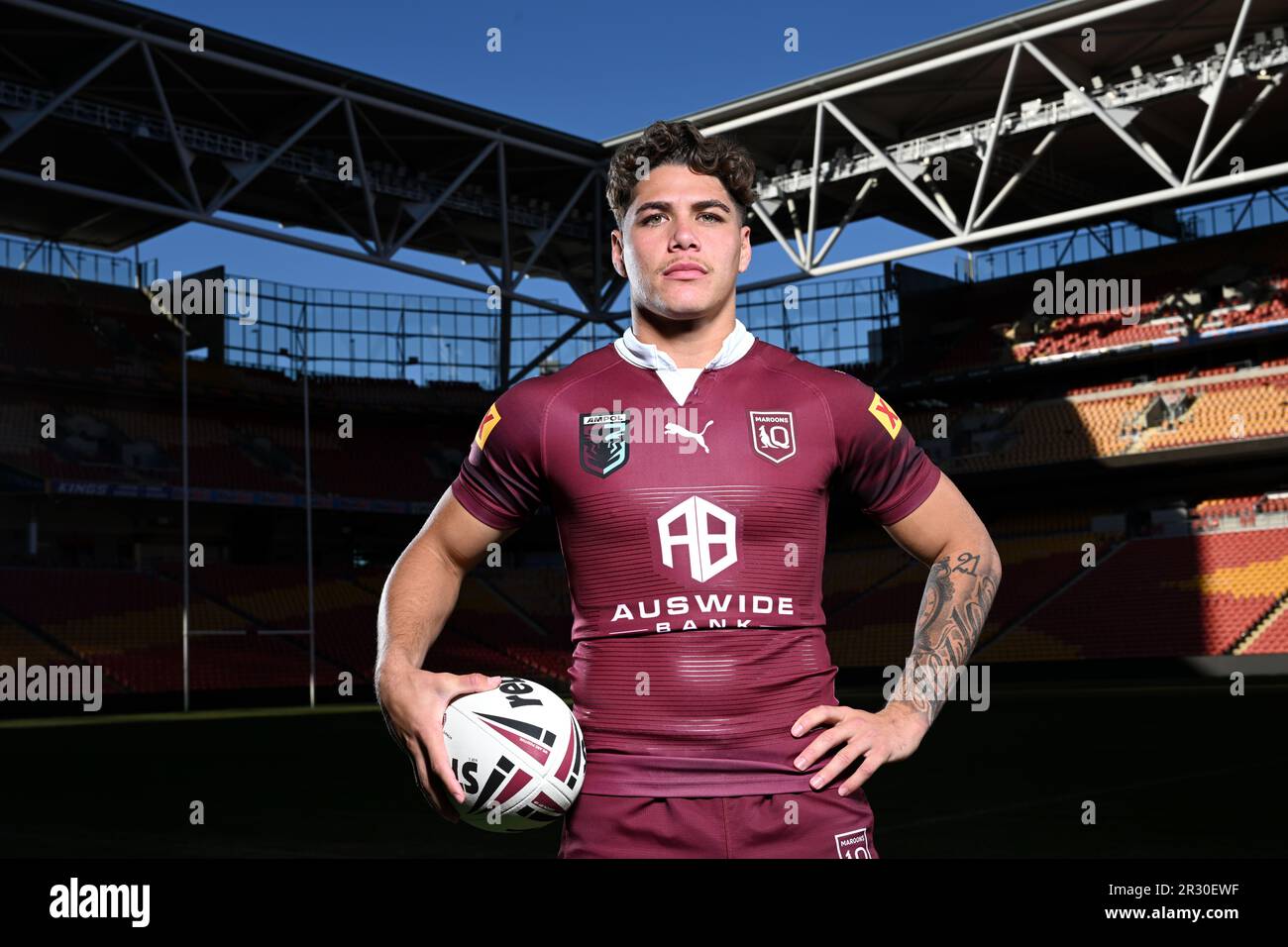 Reece Walsh of the Maroons poses for a photograph during the 2023 State ...