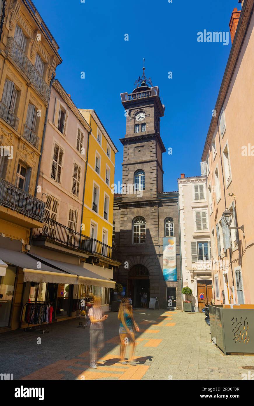 Exterior view of Clock Tower of Issoire, France Stock Photo - Alamy