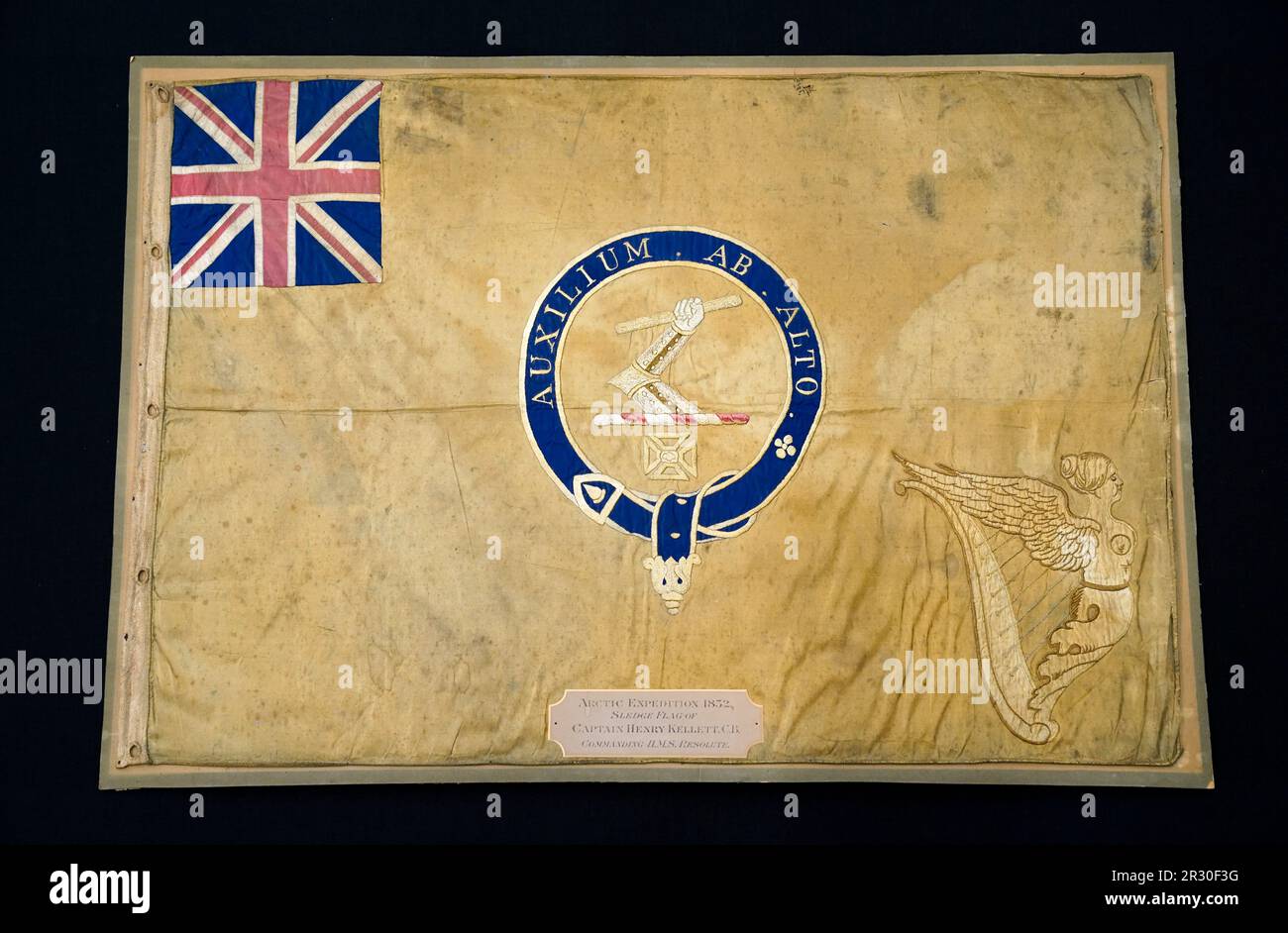 The Kellet Sledge flag after it was taken out of it's frame for ...