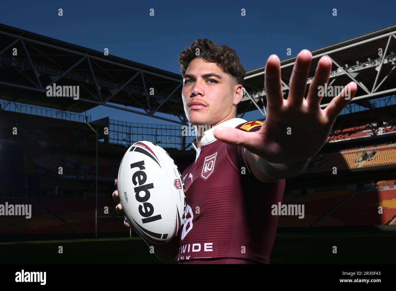 Reece Walsh of the Maroons poses for a photograph during the 2023 State ...