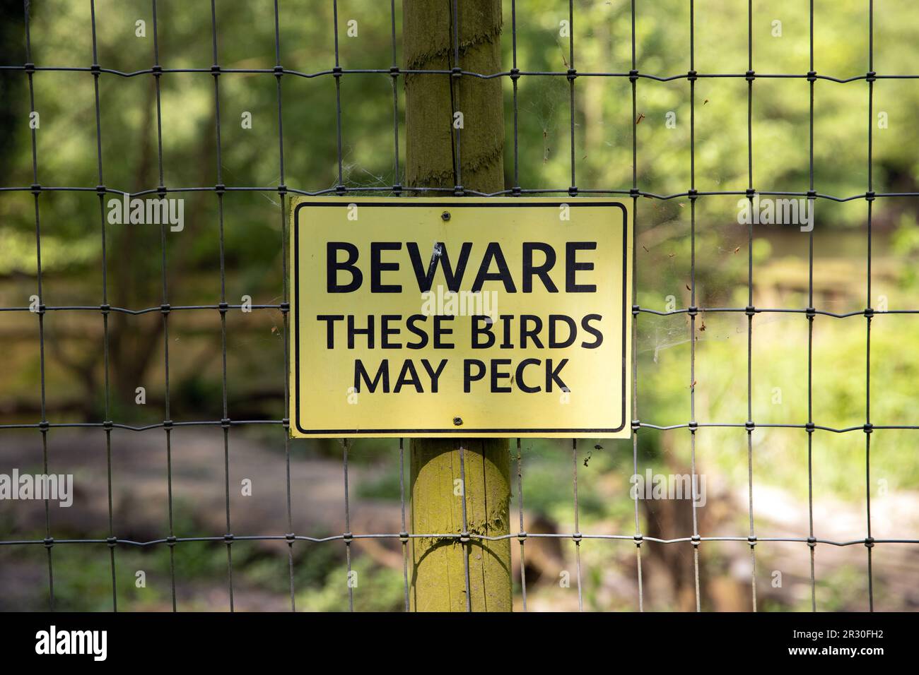 Yellow warning sign zoo hi-res stock photography and images - Alamy
