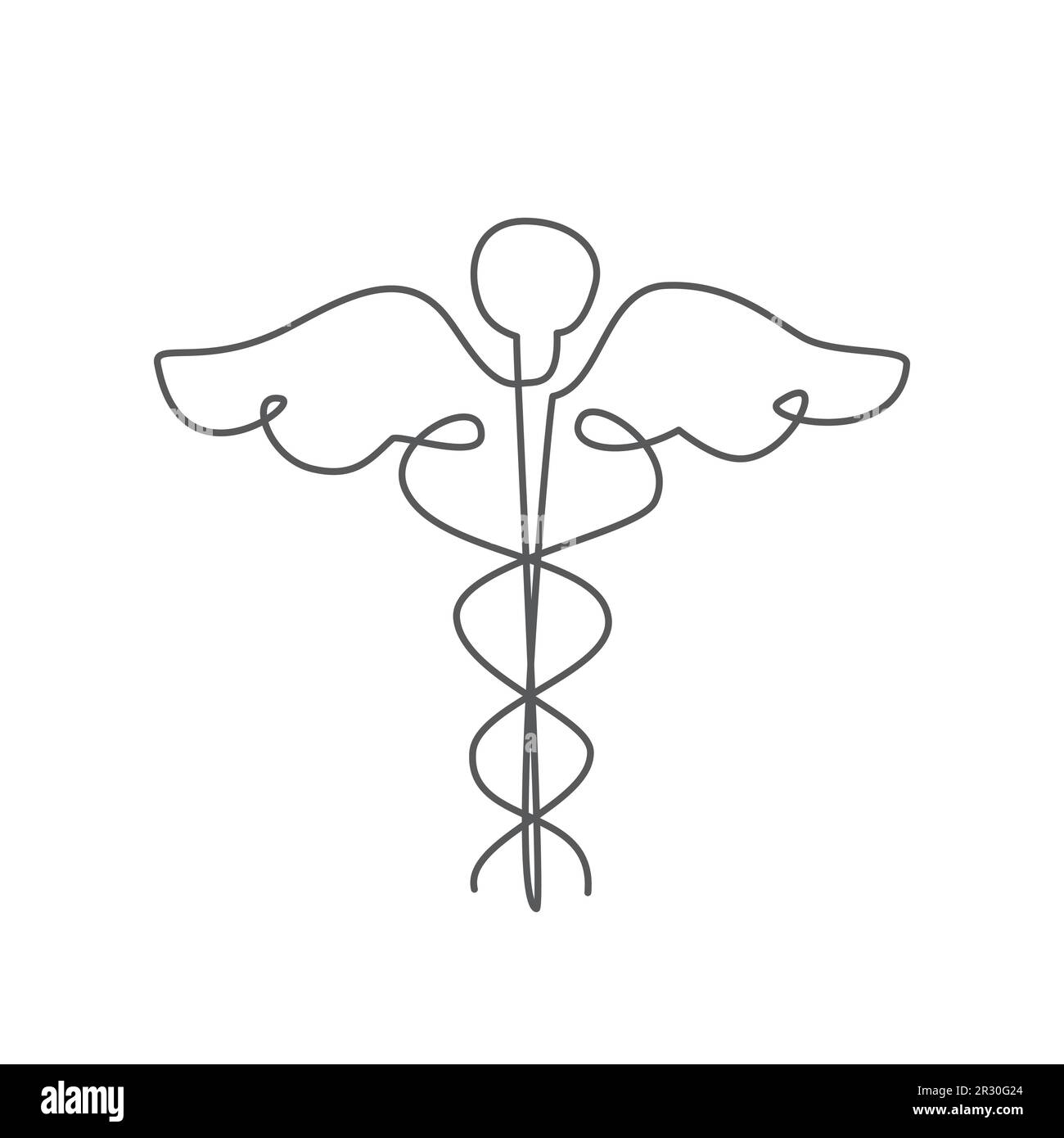 Medical symbol One line drawing on white background Stock Vector Image ...