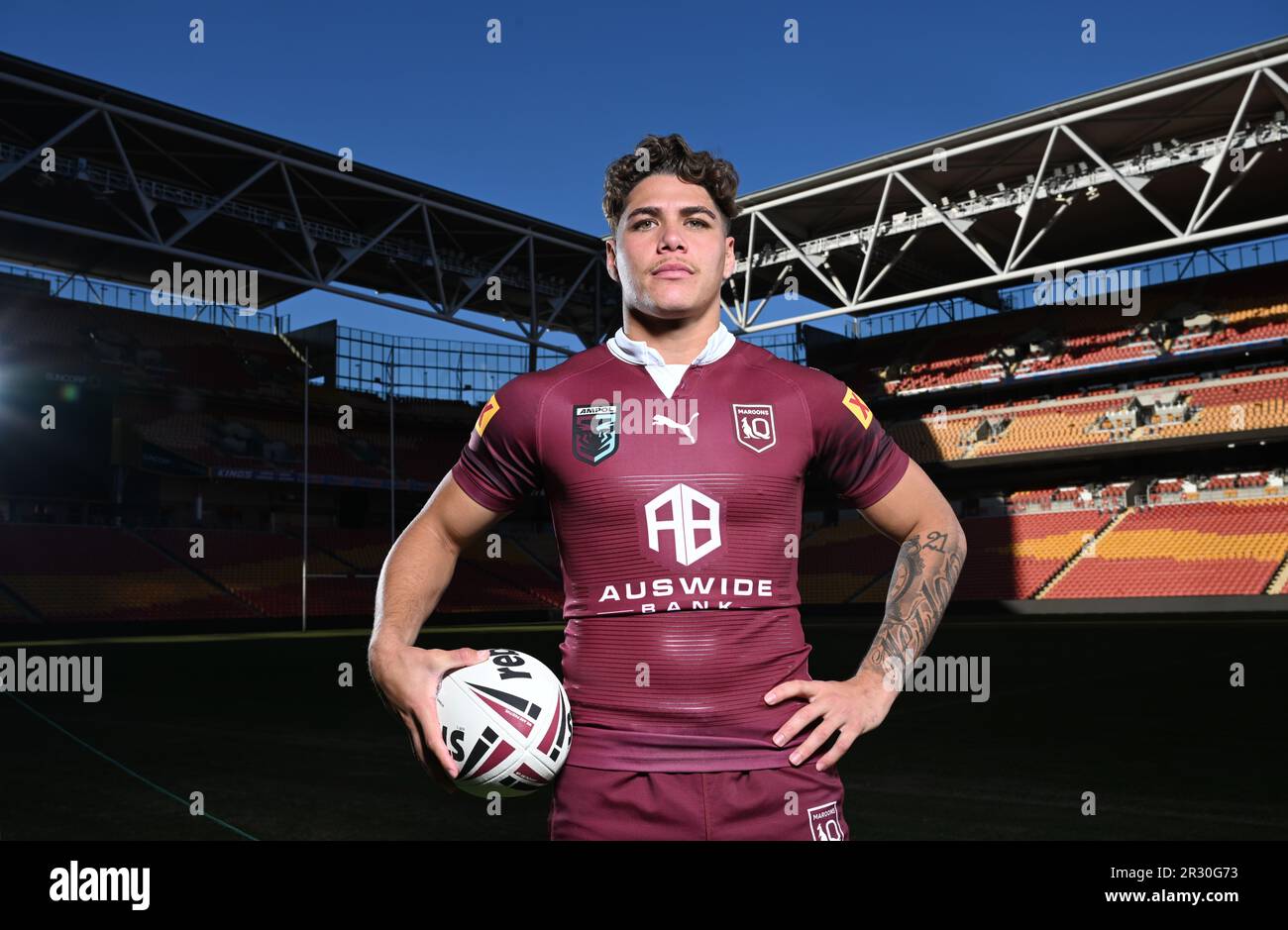 Reece Walsh of the Maroons poses for a photograph during the 2023 State of Origin Queensland ...