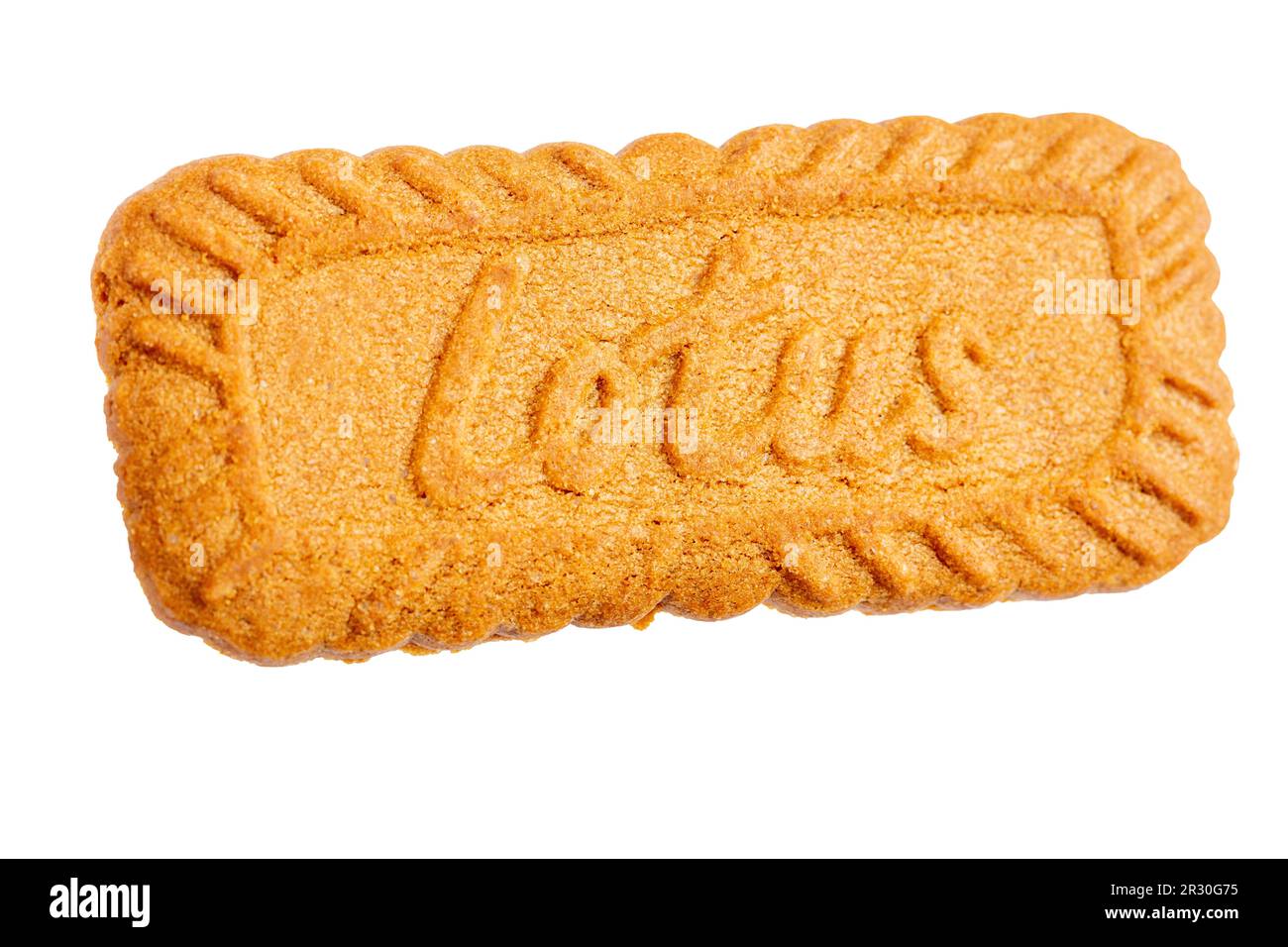 Lotus Biscoff on white background Stock Photo - Alamy