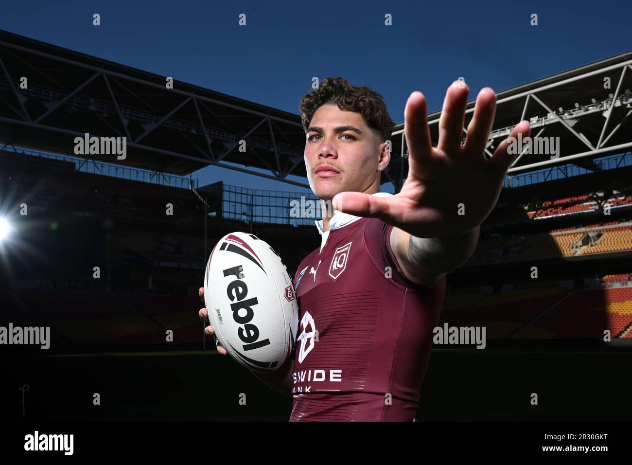Reece Walsh of the Maroons poses for a photograph during the 2023 State ...