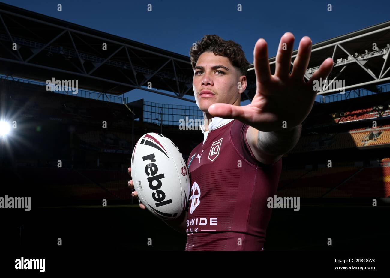 Reece Walsh of the Maroons poses for a photograph during the 2023 State ...