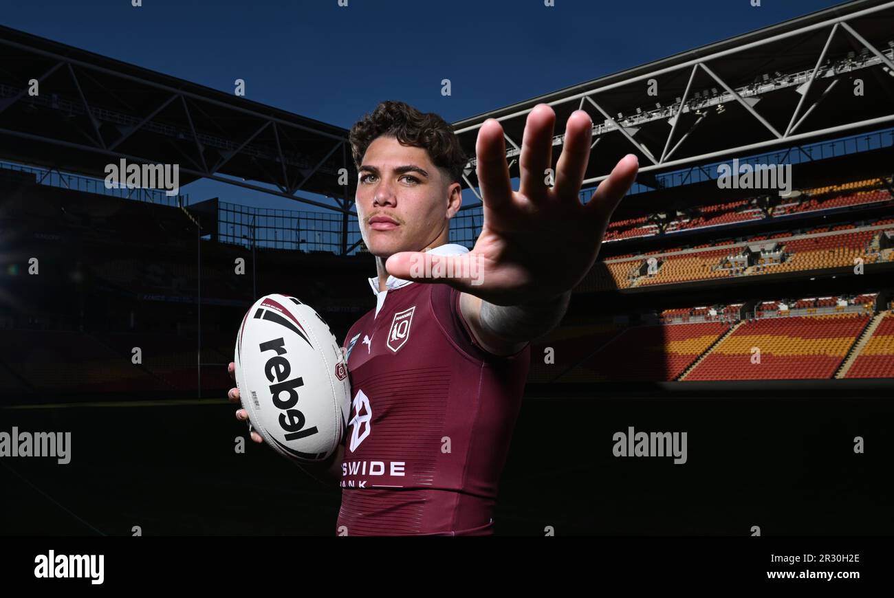 Reece Walsh of the Maroons poses for a photograph during the 2023 State of Origin Queensland ...
