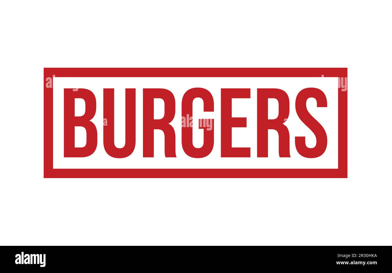 Red Burgers Rubber Stamp Seal Vector Stock Vector Image & Art - Alamy