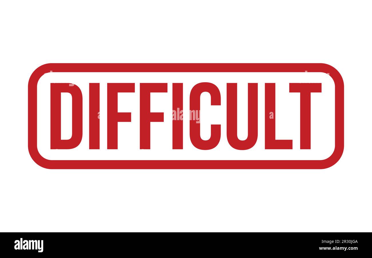 Red Difficult Rubber Stamp Seal Vector Stock Vector Image & Art - Alamy