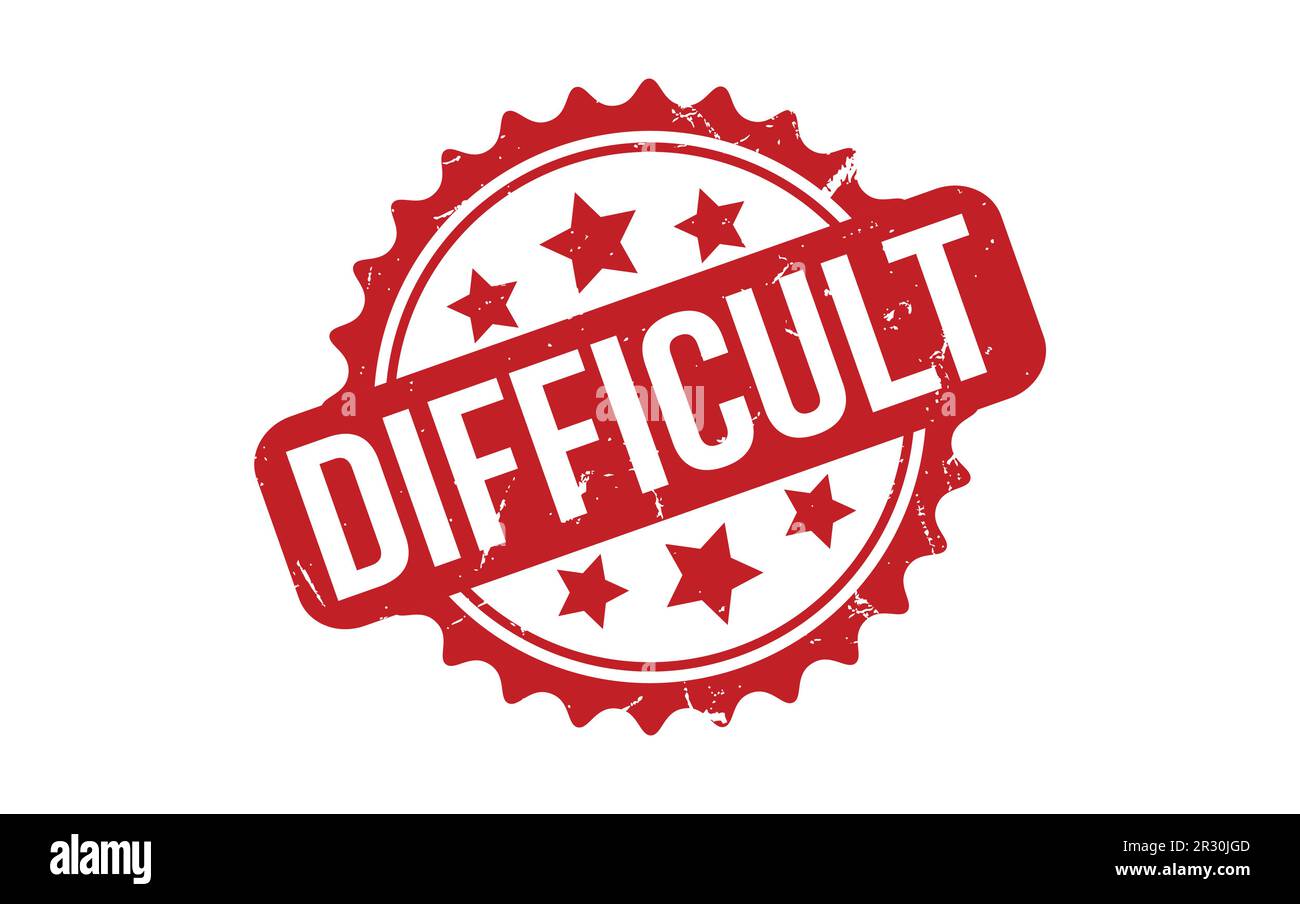 Red Difficult Rubber Stamp Seal Vector Stock Vector Image & Art - Alamy