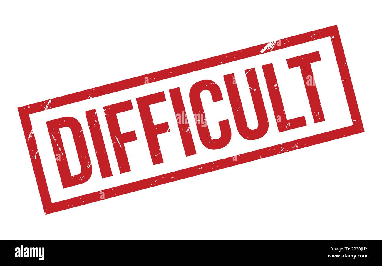 Red Difficult Rubber Stamp Seal Vector Stock Vector Image & Art - Alamy