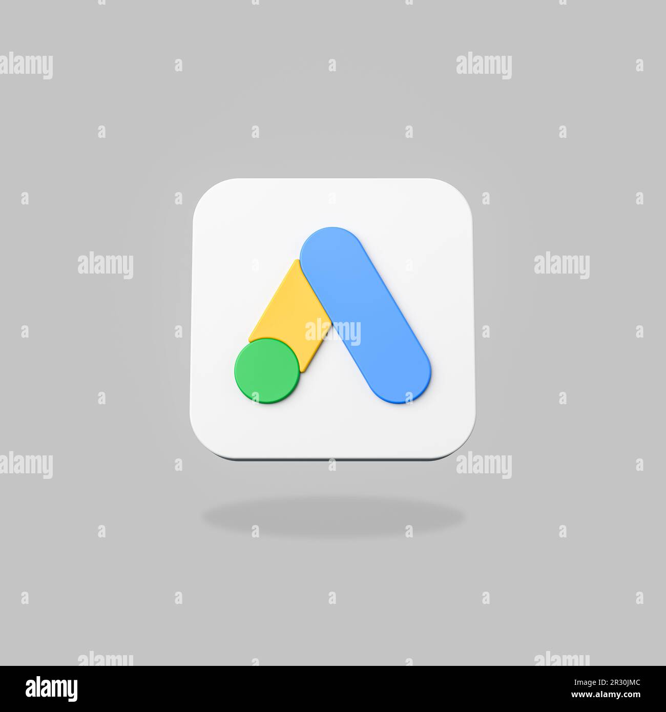 Google Ads App Icon on Flat Gray Background Stock Photo - Alamy