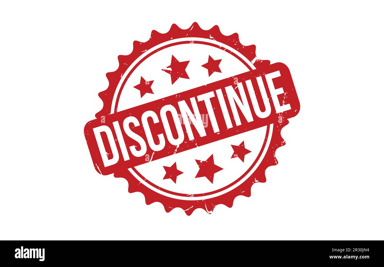 Red discontinue rubber stamp hi-res stock photography and images - Alamy