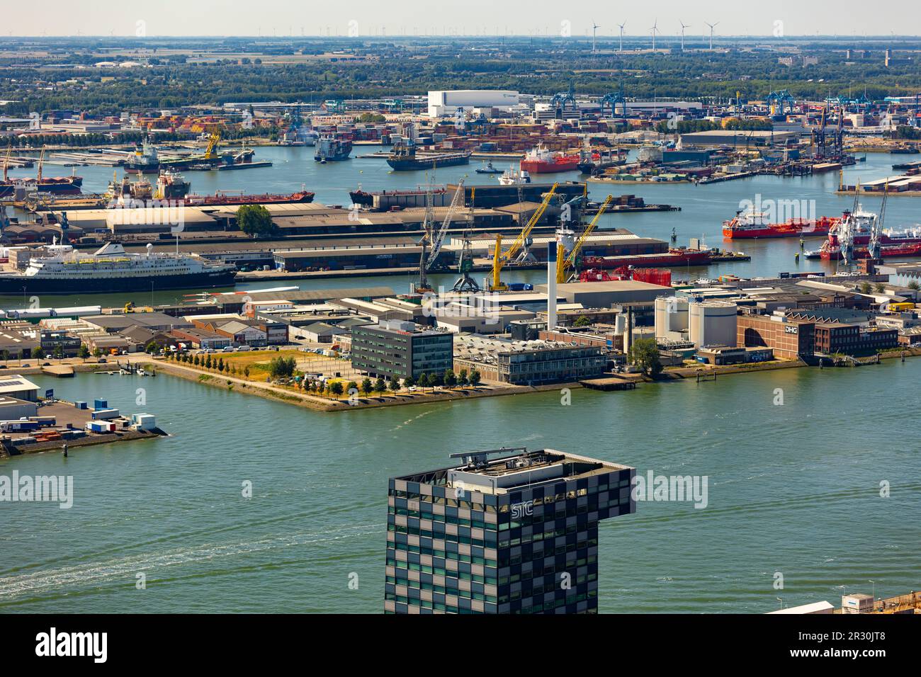 Impressive view of port of Rotterdam, Netherlands Stock Photo - Alamy